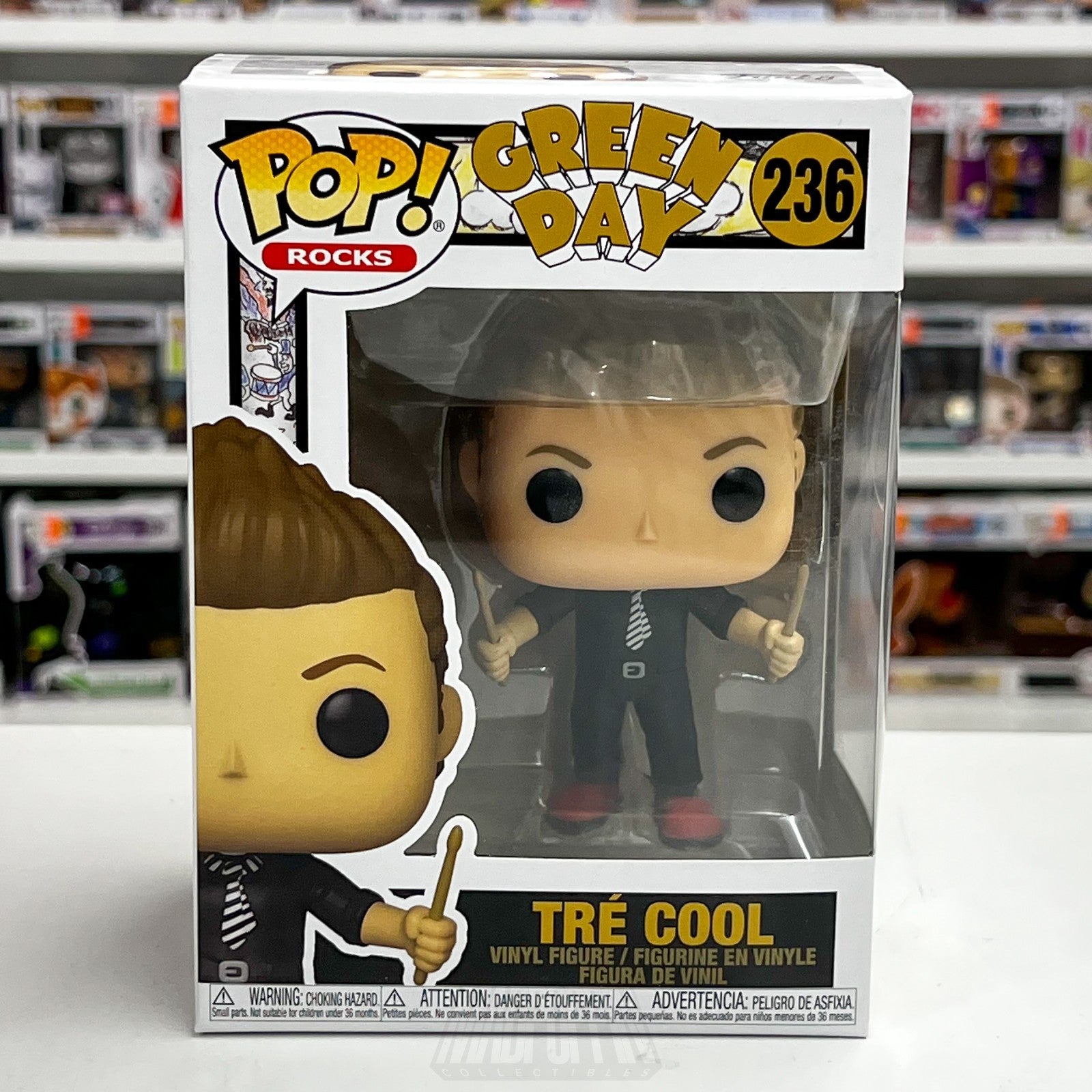 Funko Pop Rocks Green Day Tre Cool 236 American Music Punk Frank Edwin