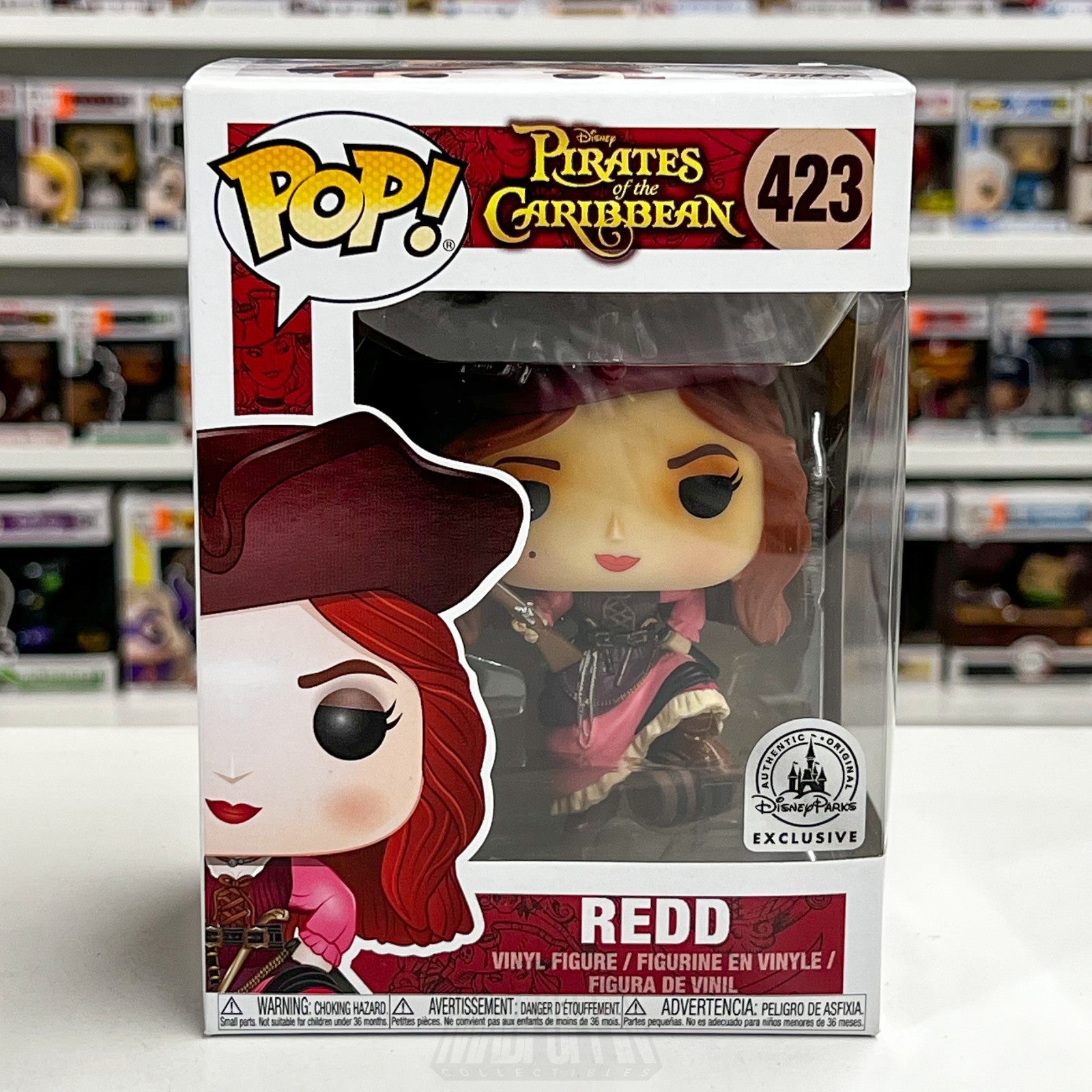 Funko Pop Disney Pirates of the Caribbean Redd 423 Parks Exclusive Vin